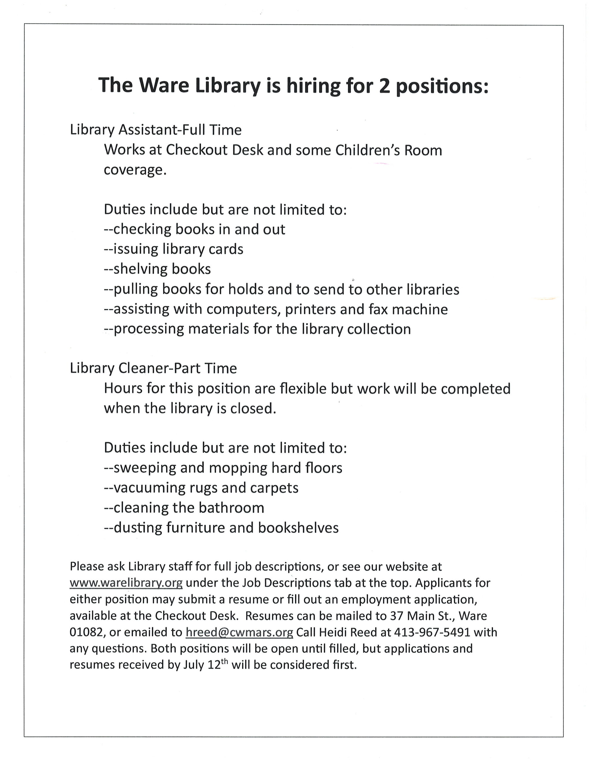 Young Men's Library Association – Ware's Public LIbrary