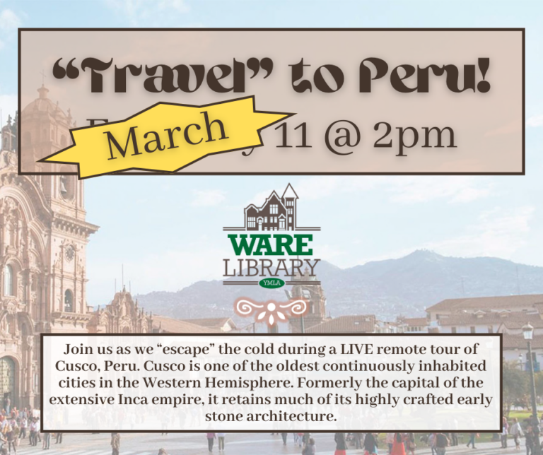 Ware Library (YMLA) – Ware's Public Library, founded by the YMLA in 1881